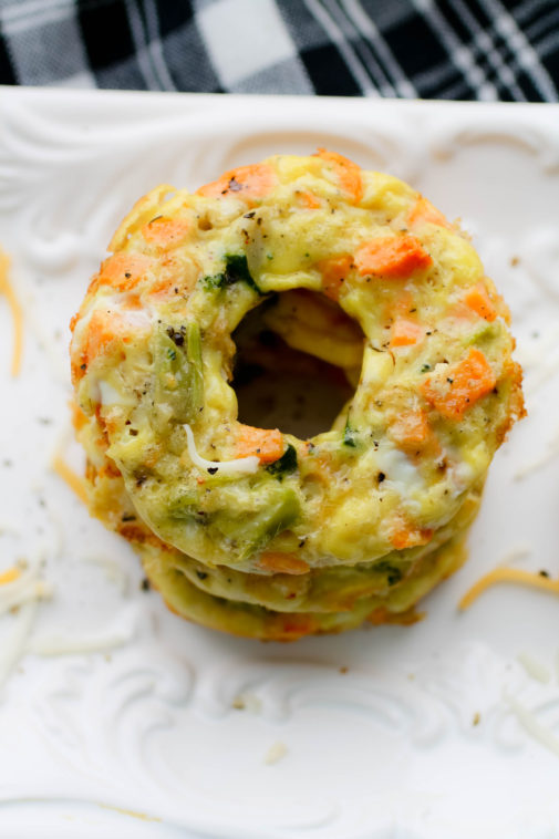 Egg and Mixed Veggie Breakfast Donuts
