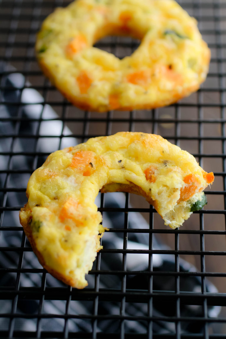 Egg and Mixed Veggie Breakfast Donuts