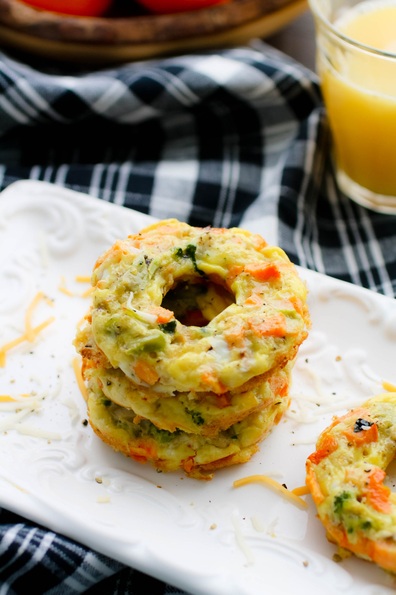 Egg and Mixed Veggie Breakfast Donuts