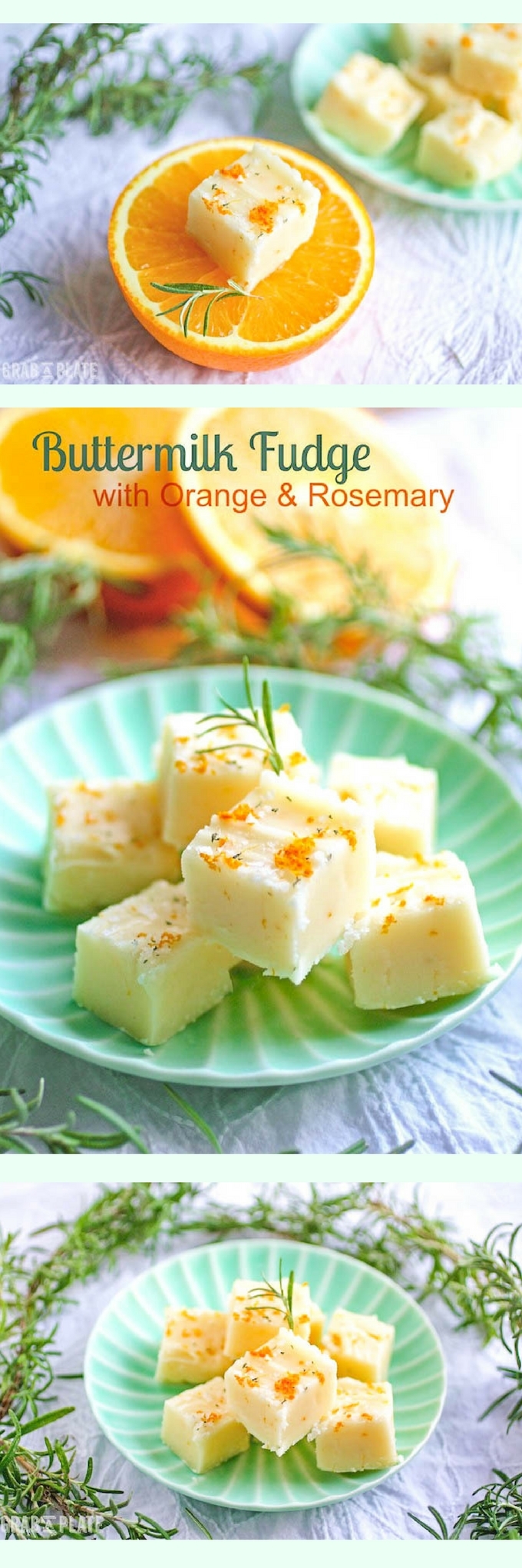 Buttermilk Fudge with Orange & Rosemary