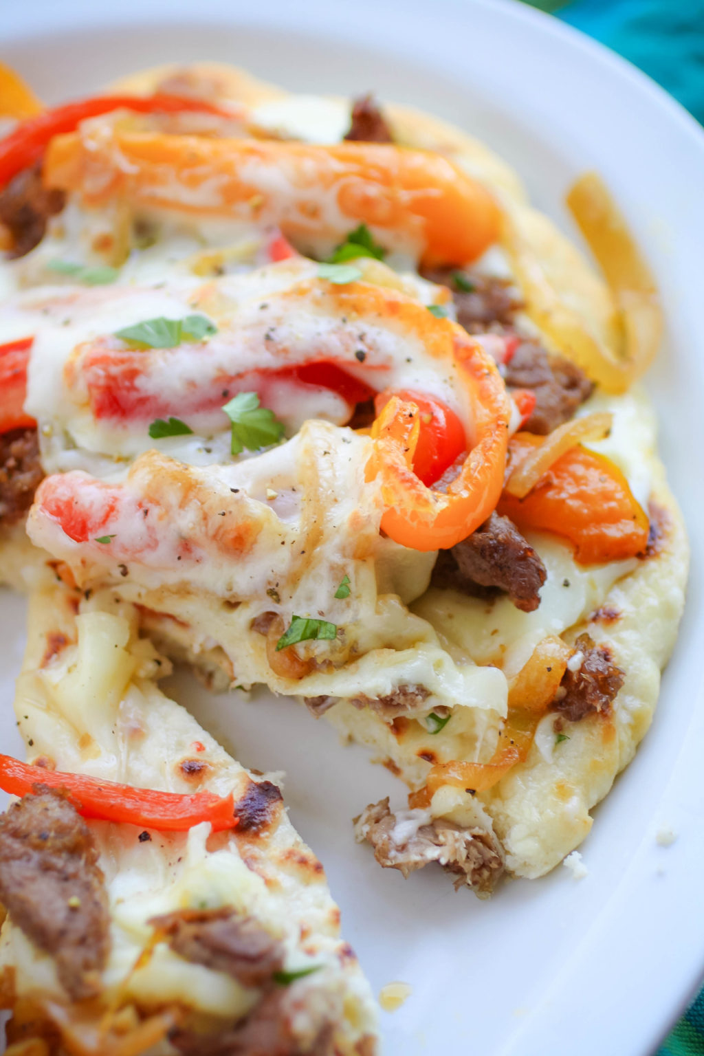 Easy Philly Cheesesteak Flatbreads