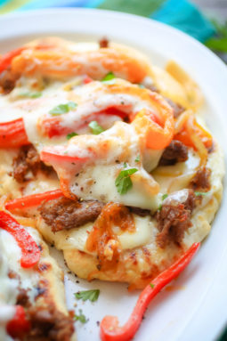 Easy Philly Cheesesteak Flatbreads