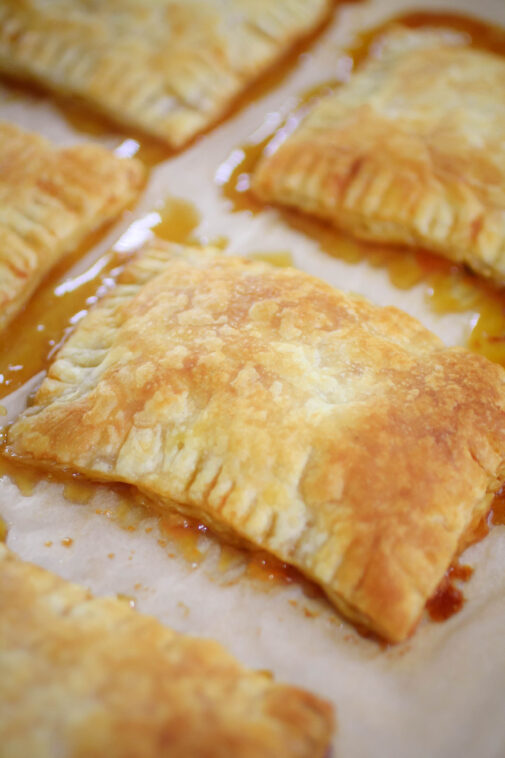 Upside-Down Pear Puff Pastry Tarts